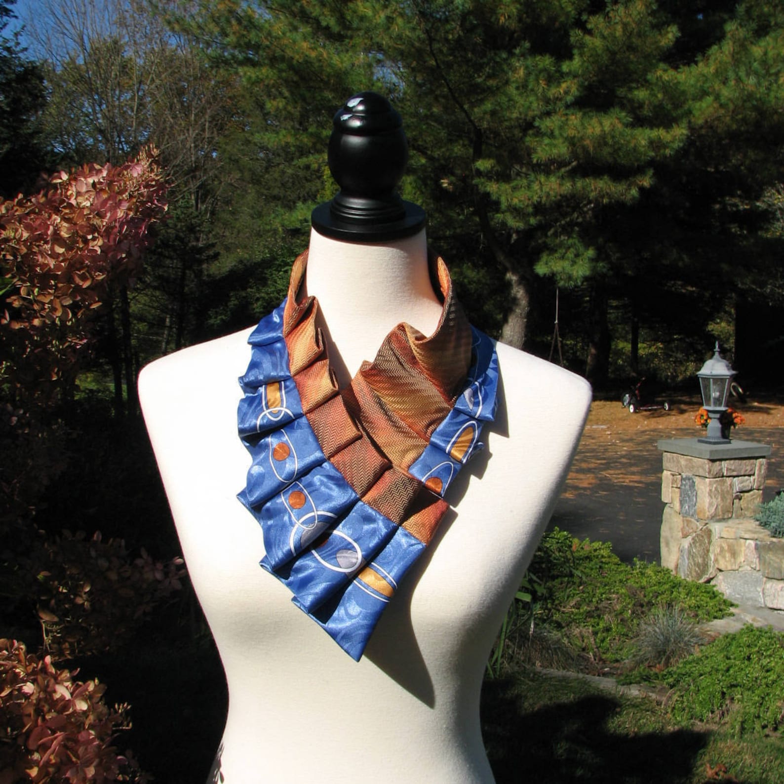 Silk Necktie Collar - Silk Necktie Necklace - Unique Accessory - OOAK ...