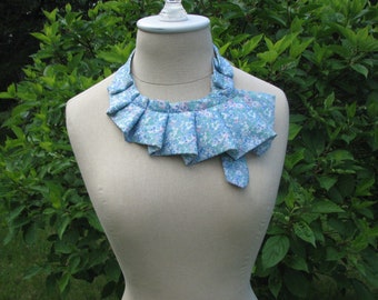 Pleated Silk Ascot Ruffled Neck Scarf Silk Necktie | Etsy