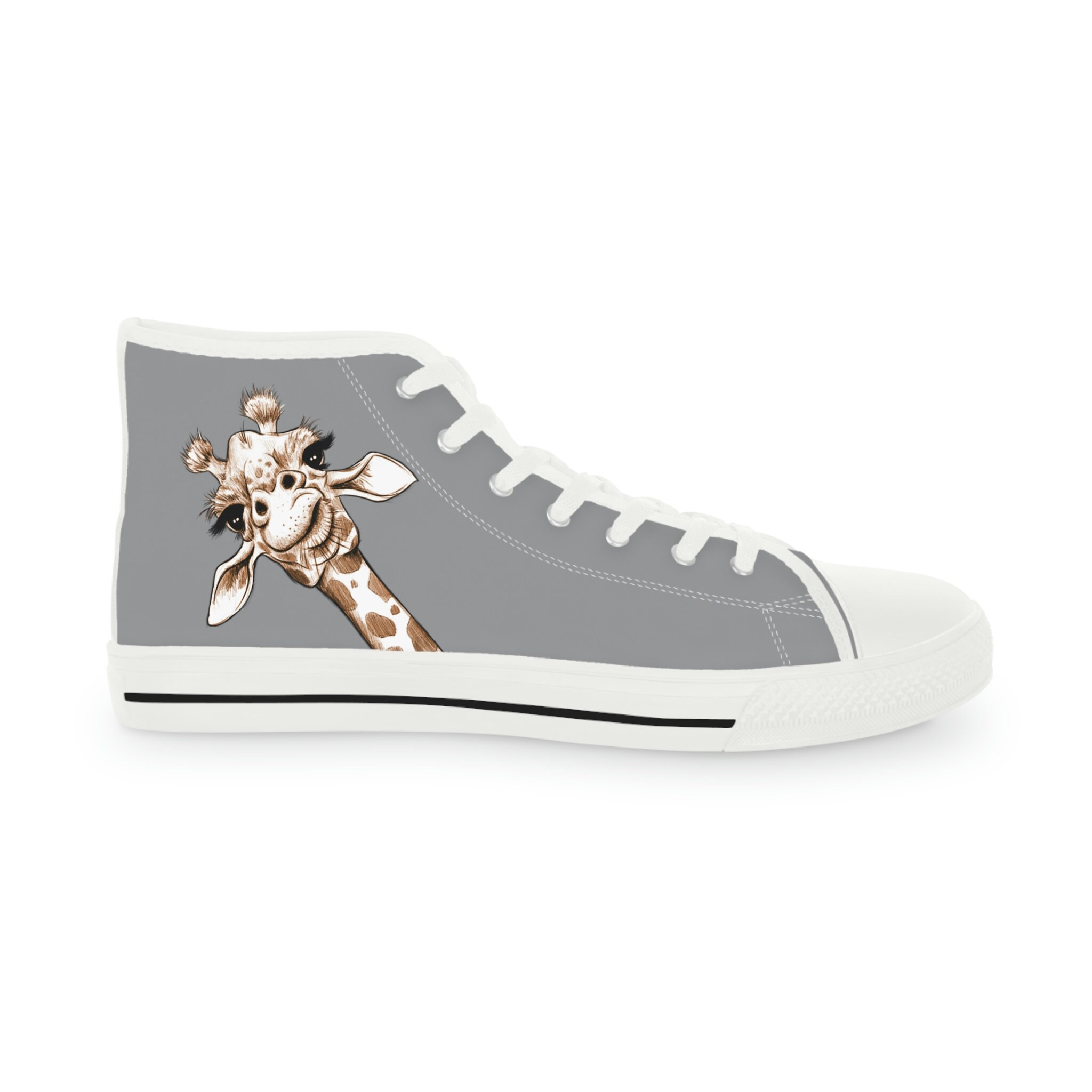 Humorous Sketched Giraffe - Men's High Top Sneakers - Etsy