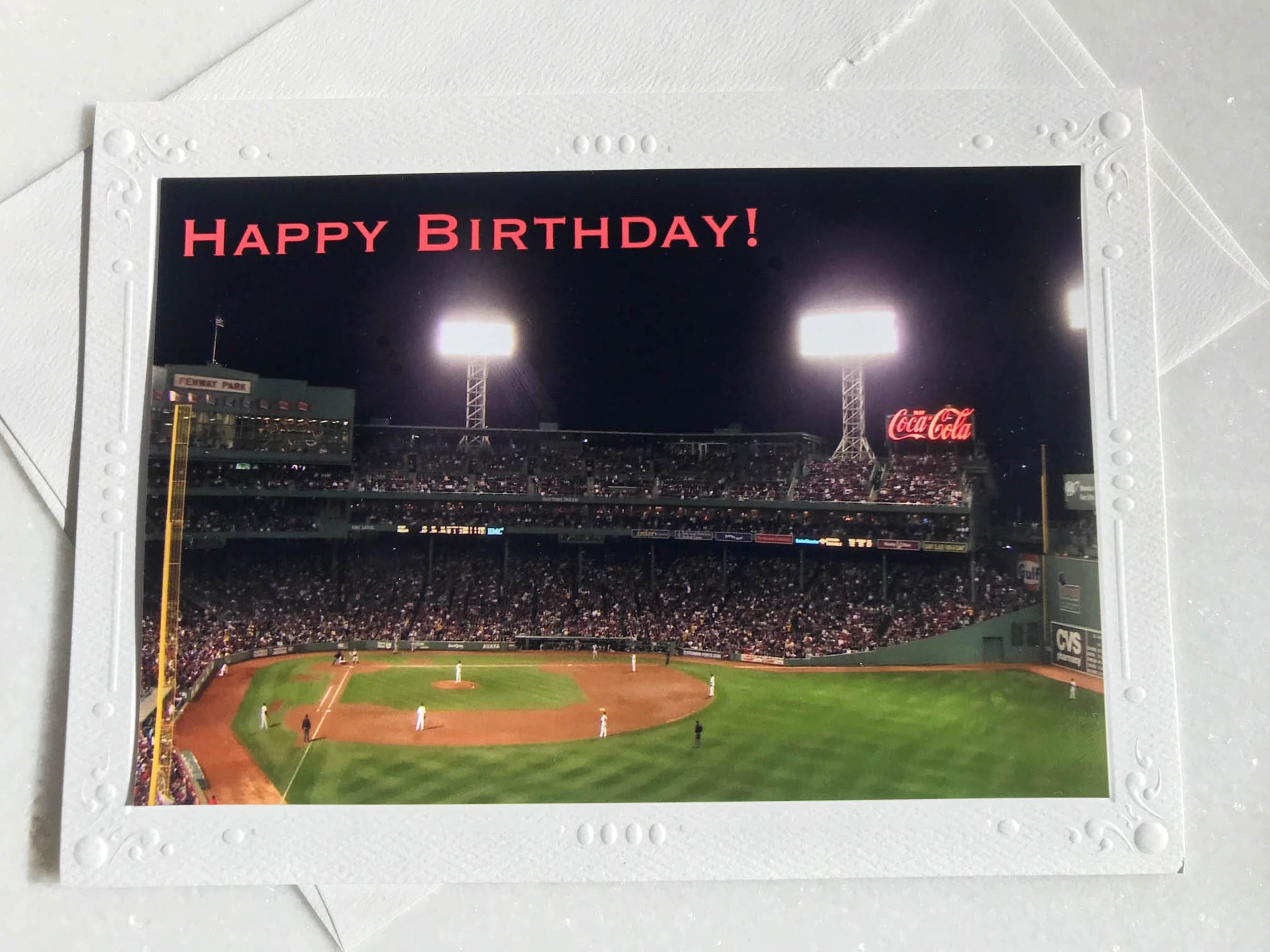 Red Sox Birthday Card Fenway - Etsy
