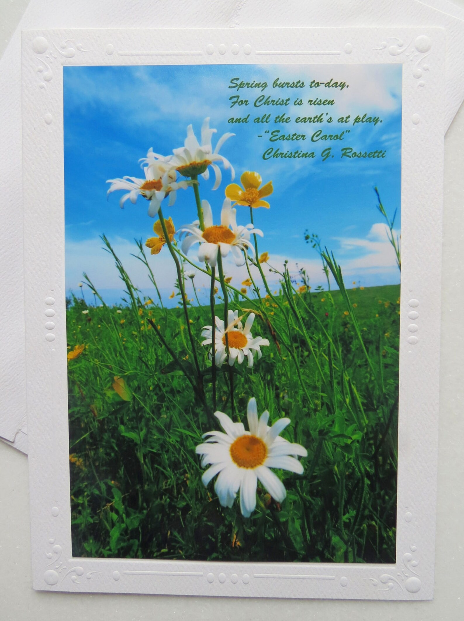 Rossetti Easter Card, Holy Easter Card, Daisies Card, Easter Daisy Card ...
