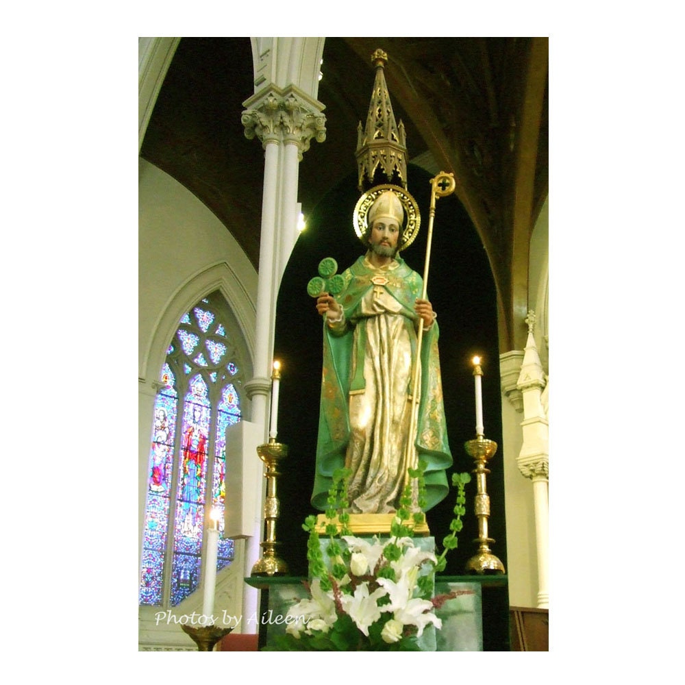 St Patrick Statue Card, Holy St. Patrick Card, Religious St. Patrick ...