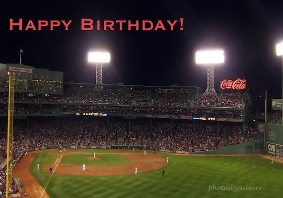 Red Sox Birthday Card Fenway | Etsy