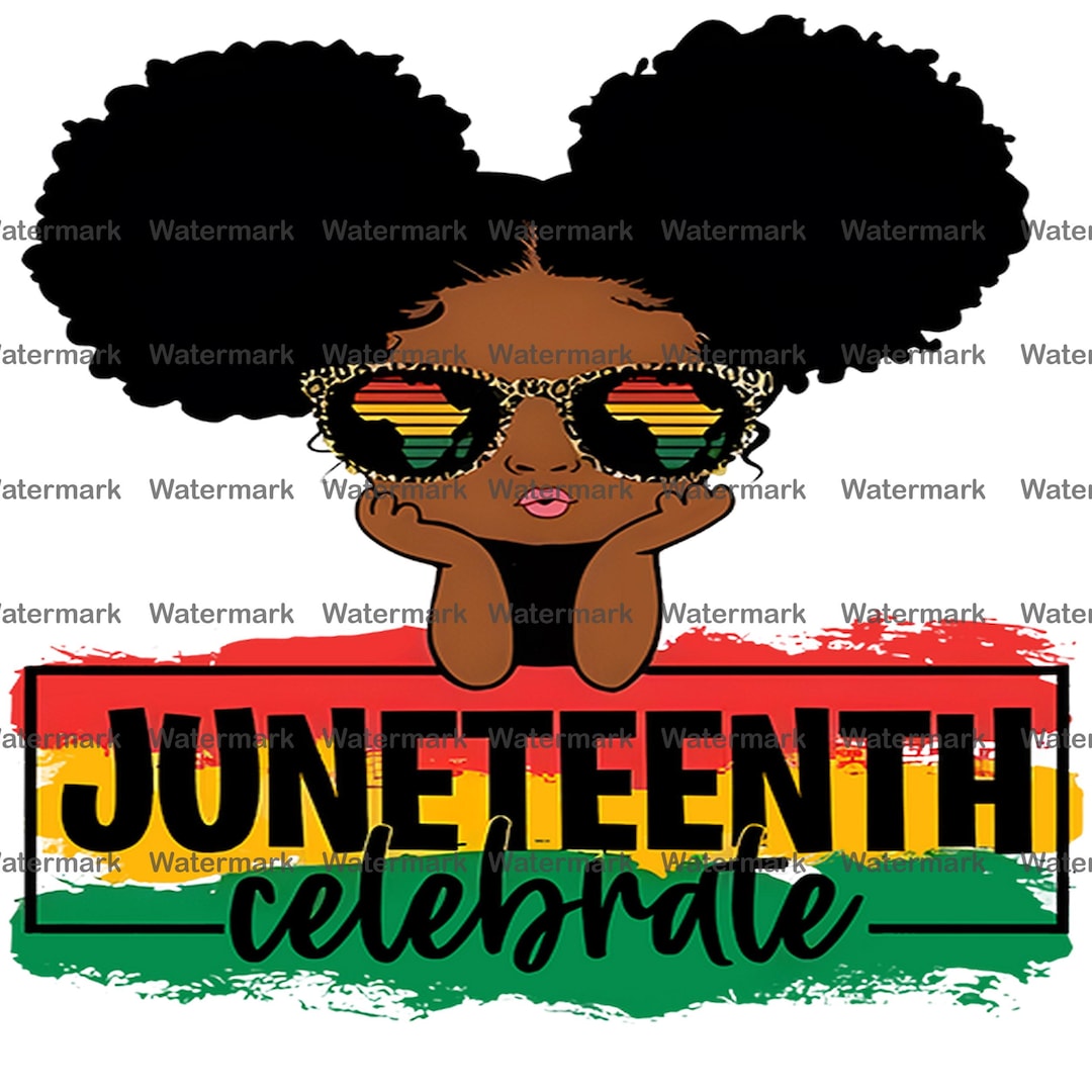 Little Miss Juneteenth PNG, African American PNG, Black Girl Juneteenth ...