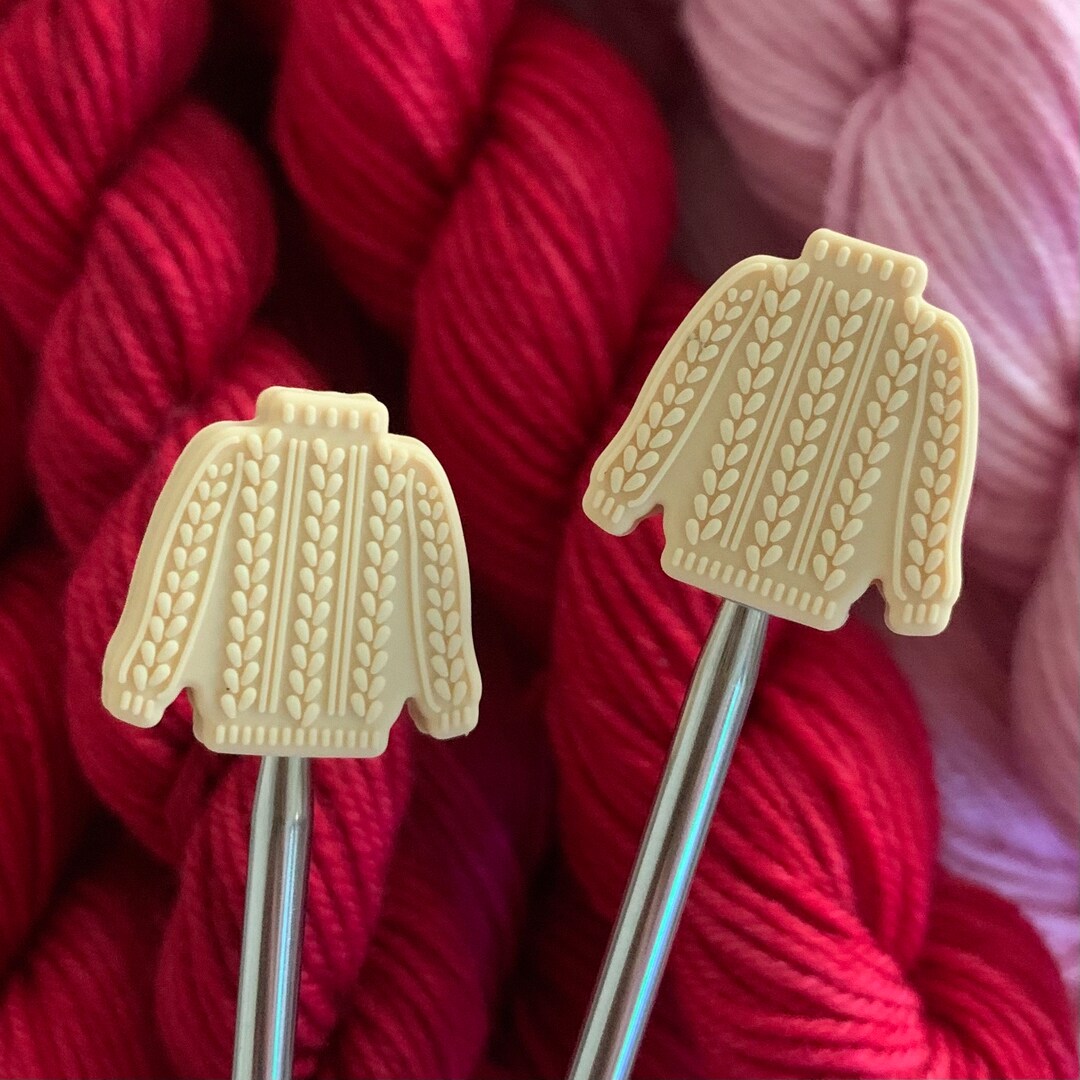 Cozy Knit Sweater | Knitting Needle Point Protectors | Stitch Stoppers ...