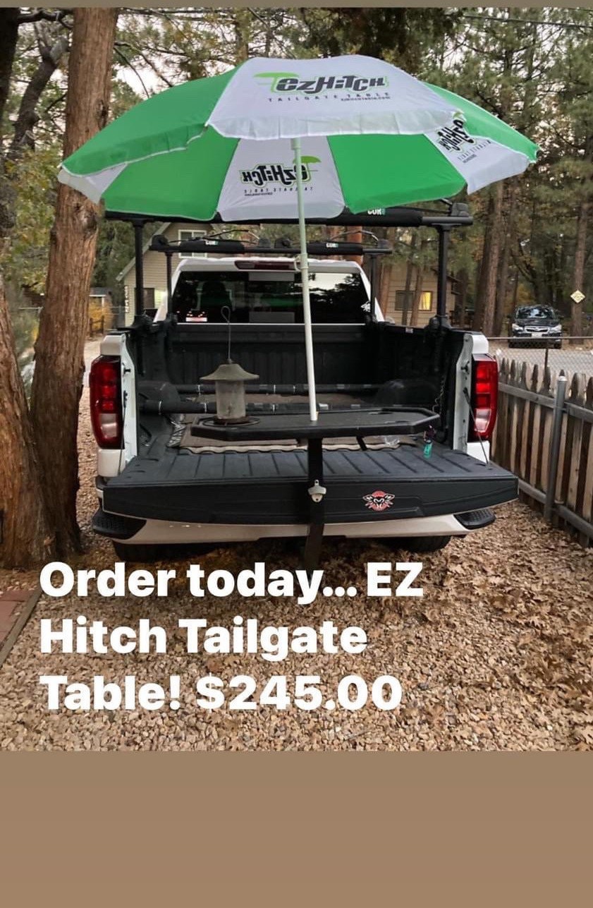 The EZ Hitch Tailgate Table is a Trailer Hitch Supported Table - Etsy