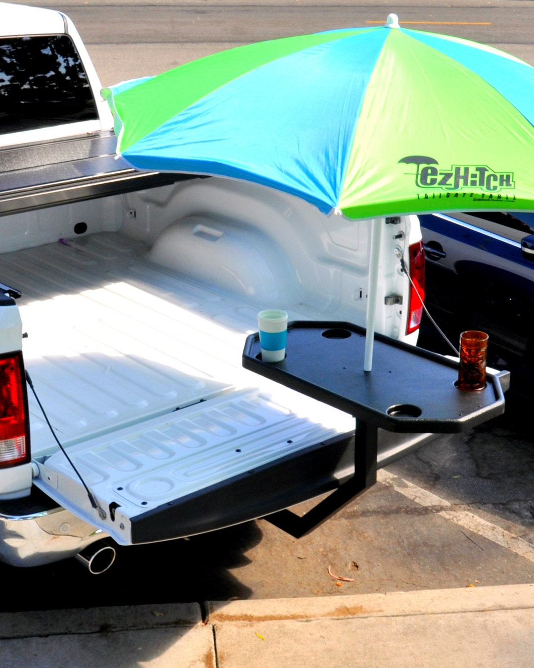 EZ Hitch Tailgate Table: Trailer Hitch Supported, Includes Umbrella - Etsy