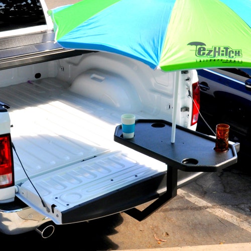 The EZ Hitch Tailgate Table is a Trailer Hitch Supported Table - Etsy