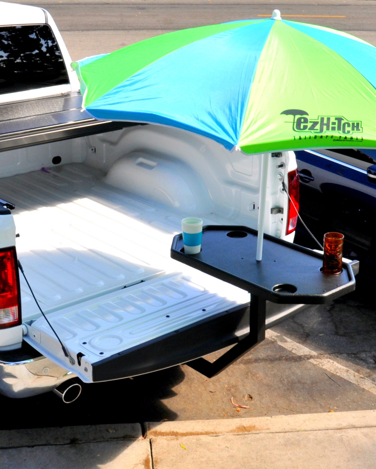 The EZ Hitch Tailgate Table is a Trailer Hitch Supported Table That ...
