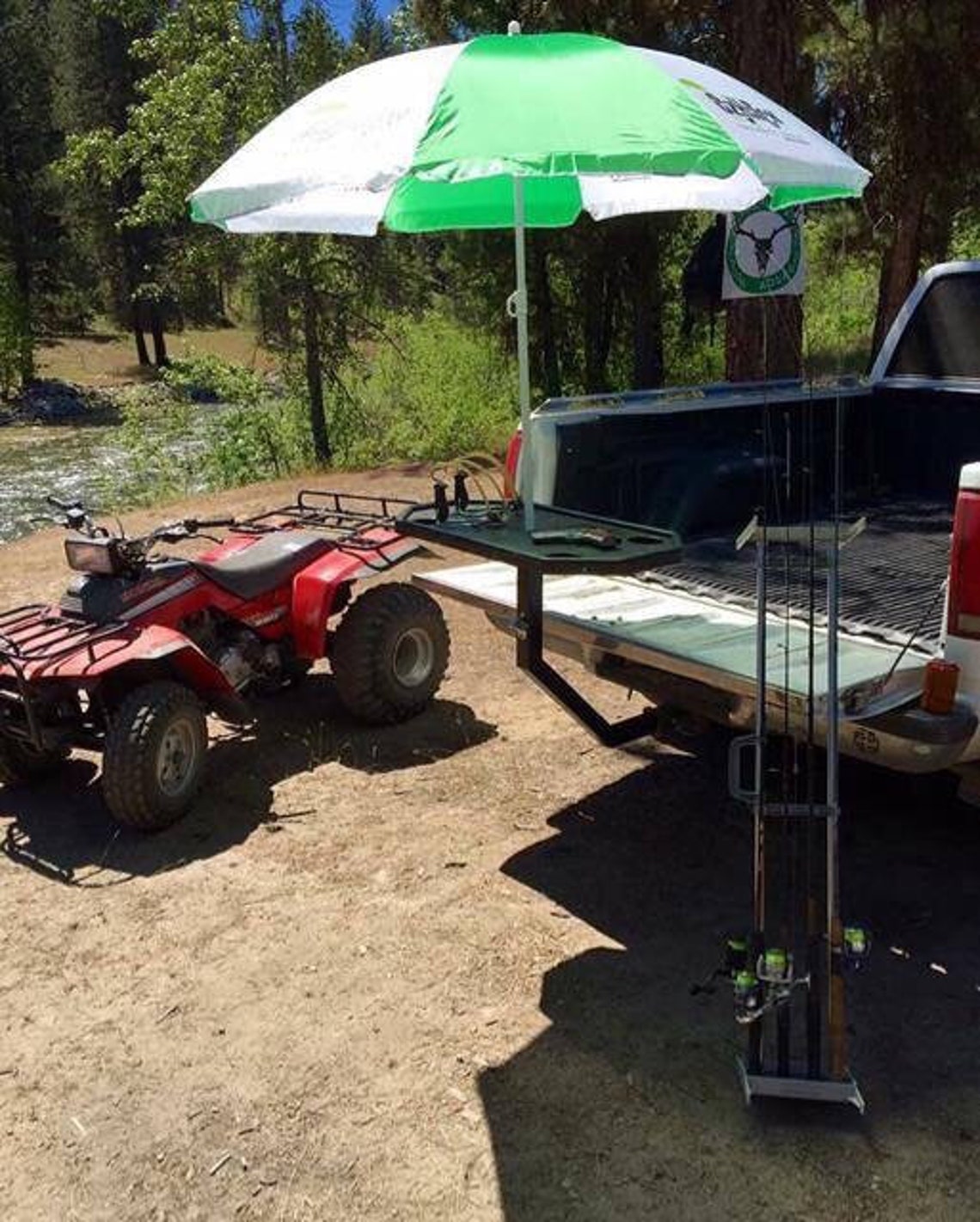 The EZ Hitch Tailgate Table is a Trailer Hitch Supported Table - Etsy
