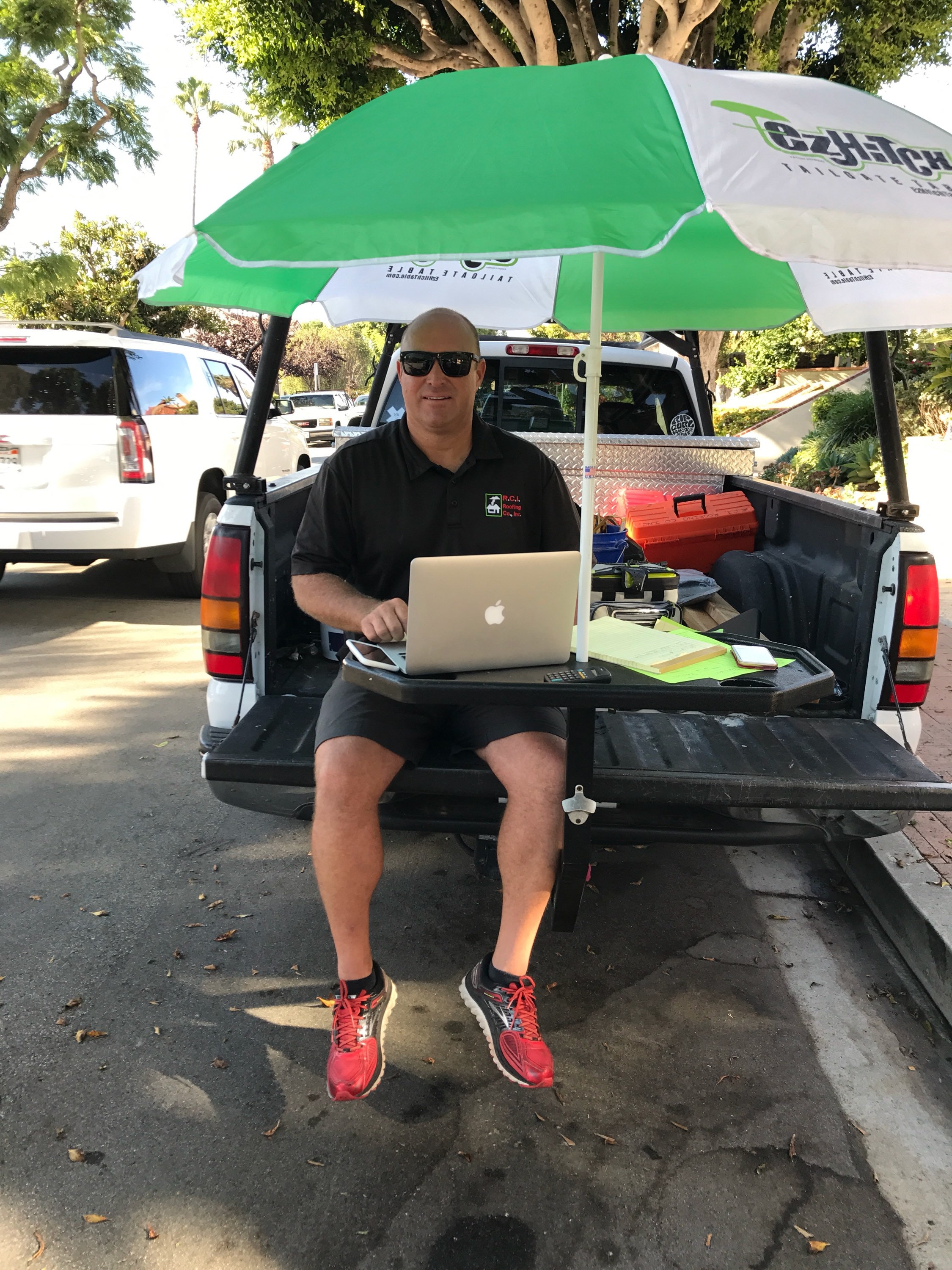 The EZ Hitch Tailgate Table is a Trailer Hitch Supported Table That ...