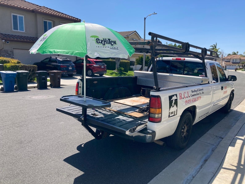 The EZ Hitch Tailgate Table is a Trailer Hitch Supported Table That ...