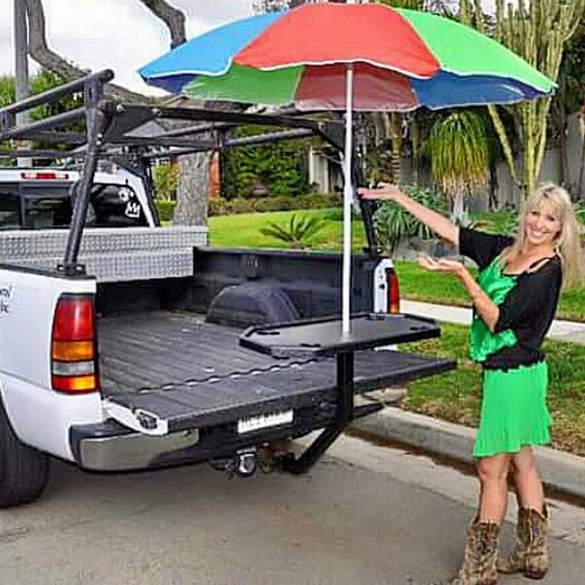 The EZ Hitch Tailgate Table is a Trailer Hitch Supported Table - Etsy