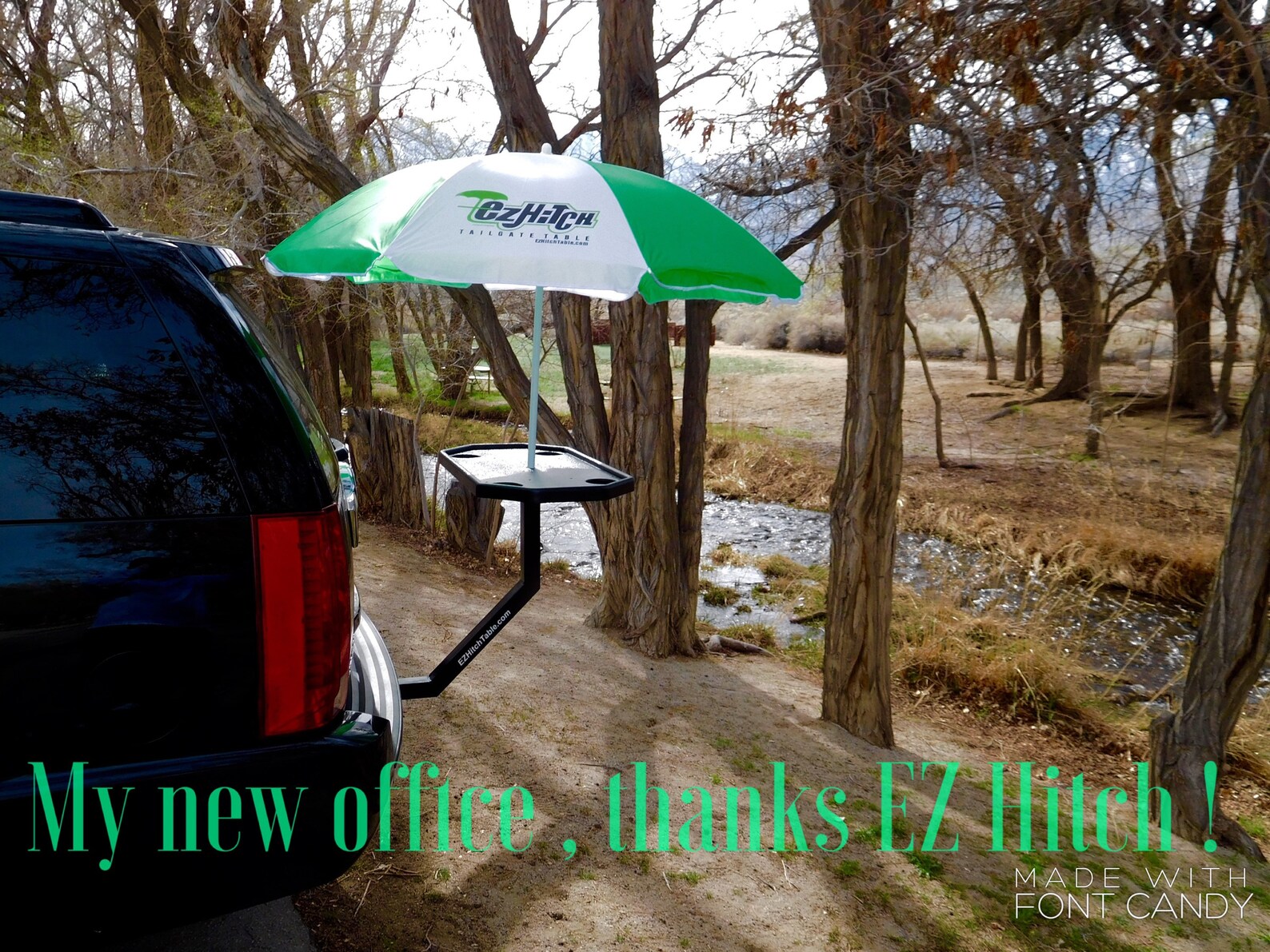 The EZ Hitch Tailgate Table is a Trailer Hitch Supported Table - Etsy