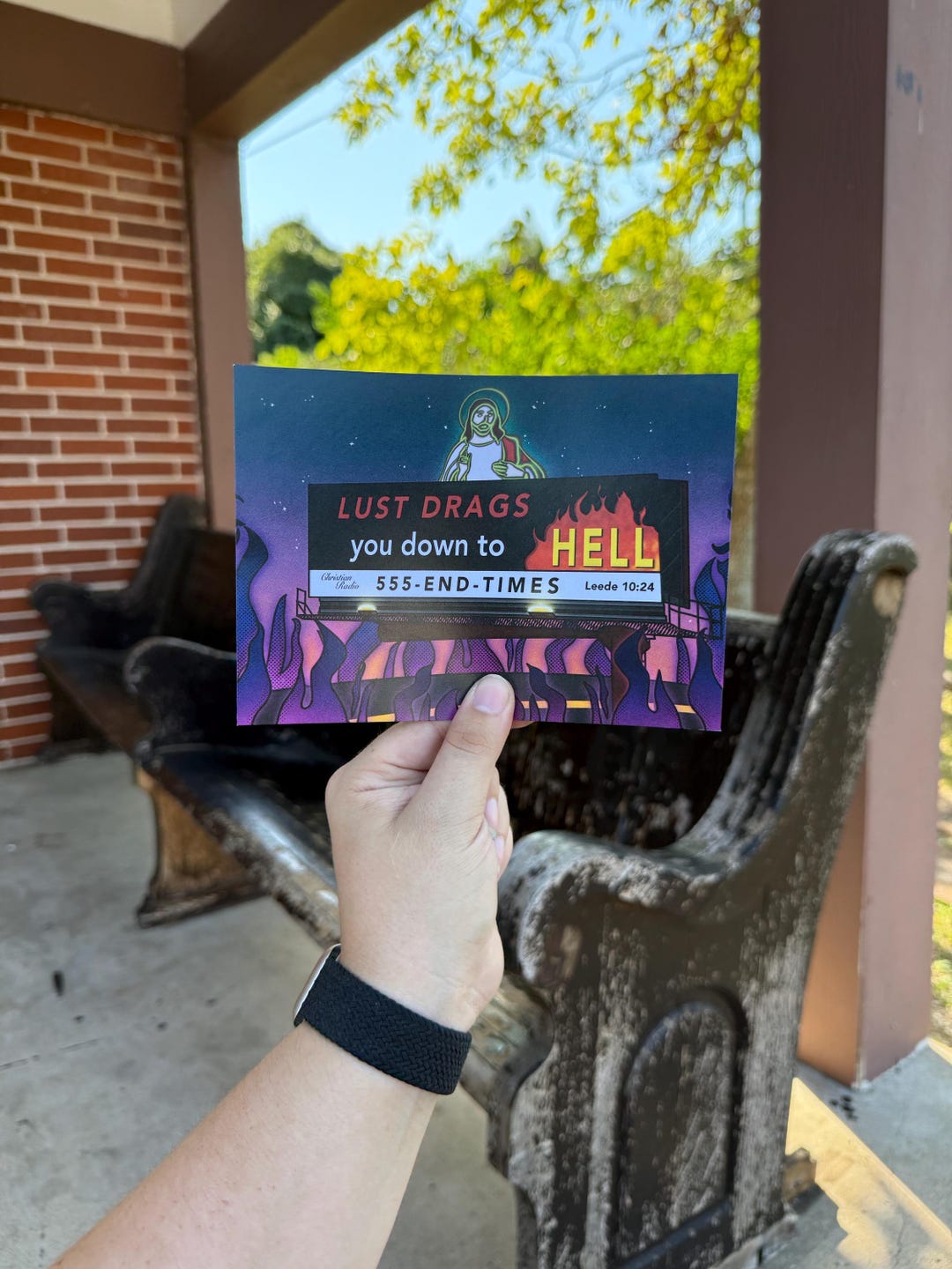 5x7 Neon Jesus LUST Postcard - American Rapture by CJ Leede Inspired ...