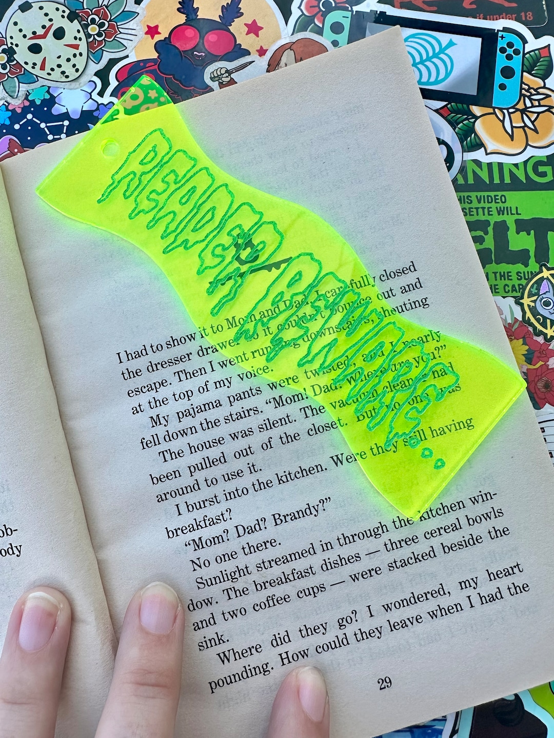 Reader Beware Neon Acrylic Goosebumps Inspired Bookmark - Etsy