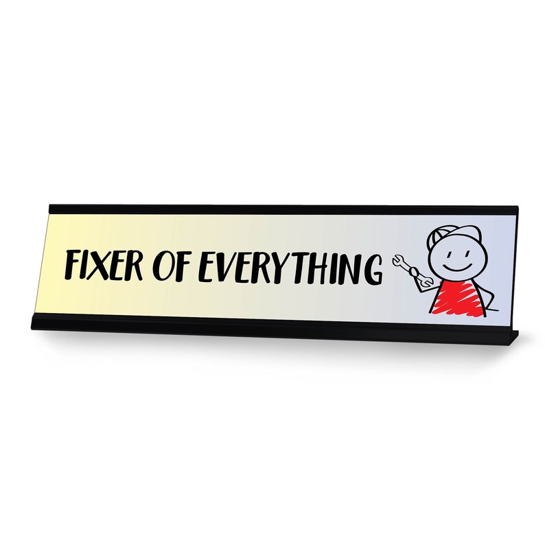 Fixer of Everything Stick People Desk Sign Novelty Nameplate - Etsy