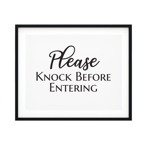 Please Knock Before Entering Sign - Etsy