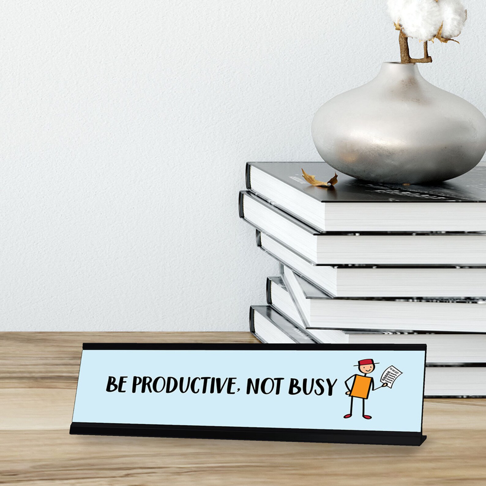 Be Productive Not Busy Stick People Desk Sign Novelty - Etsy