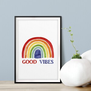 Good Vibes UNFRAMED Print Home Decor Wall Art - Etsy