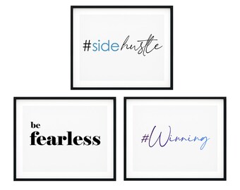 Hustle Wall Decal, Motivational Wall Decal, Inspirational Wall Decal ...