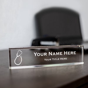 Doctor Themed Stethoscope Personalized Acrylic Desk Sign for - Etsy