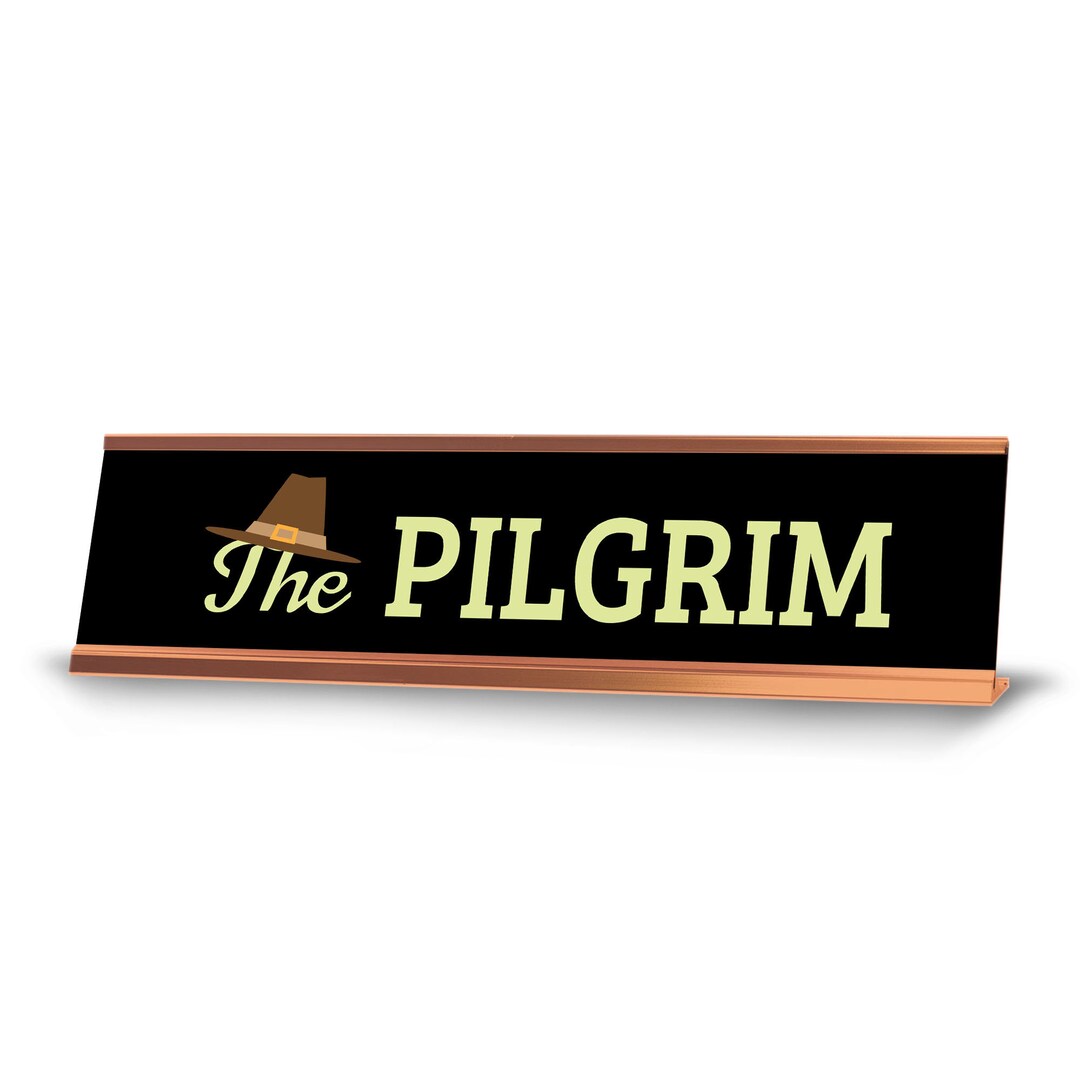 The Pilgrim Rose Gold Frame Desk Sign 2x8 - Etsy