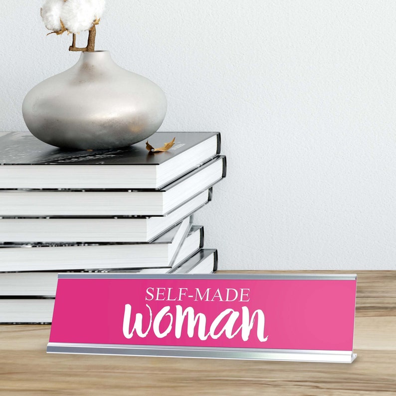 Self Made Woman Novelty Desk Sign | Etsy