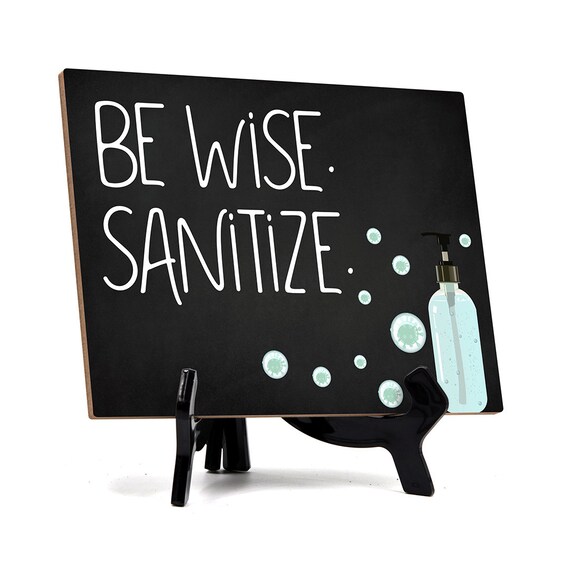 Be Wise Sanitize Hygiene Sign 6 X 8 - Etsy