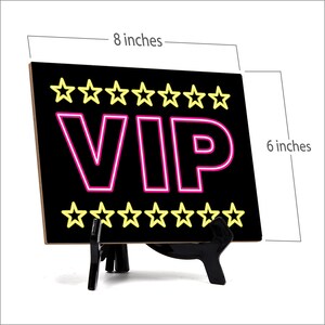 Signs Bylita VIP Table Sign With Acrylic Stand 6x8 - Etsy