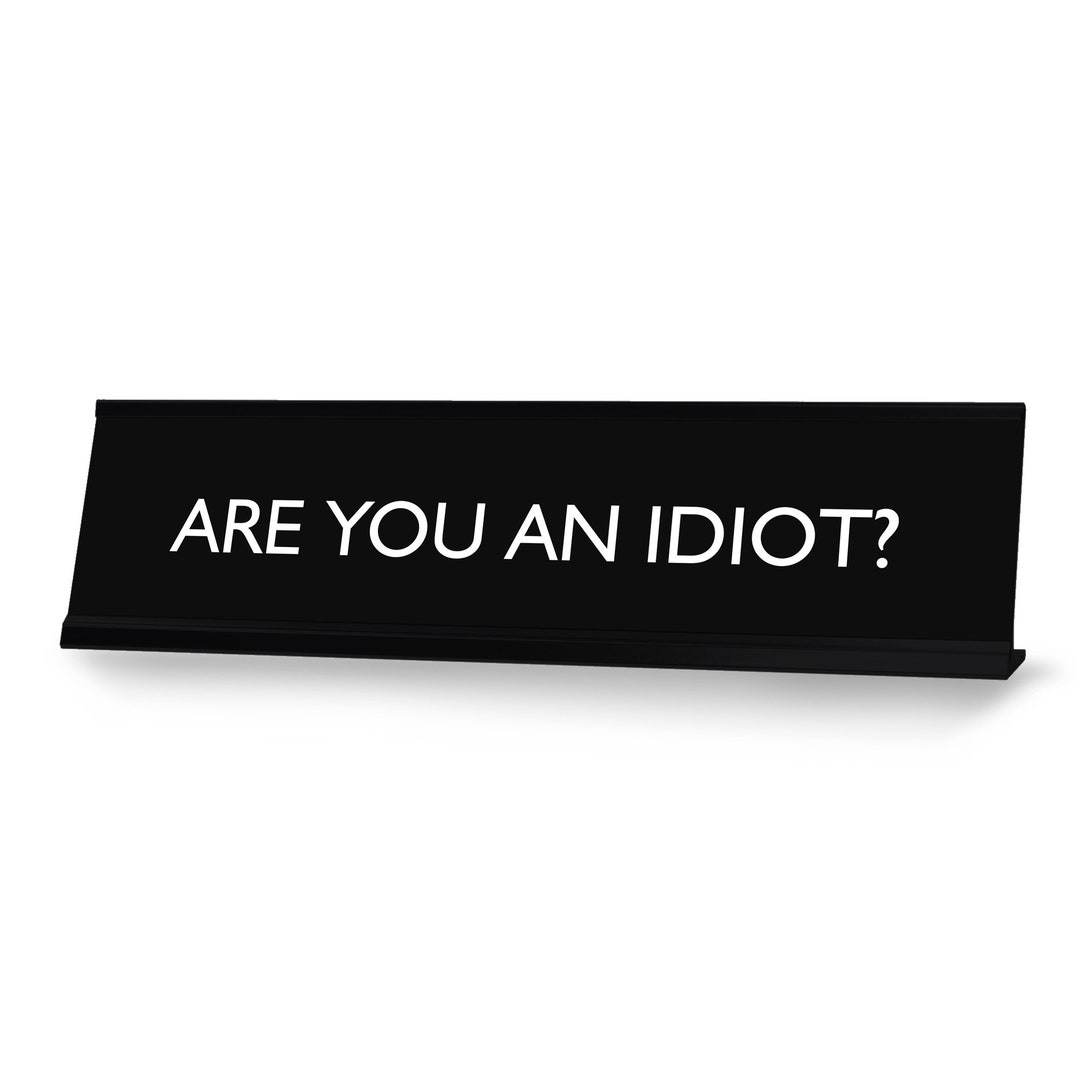 Are You an Idiot Novelty Desk Sign - Etsy