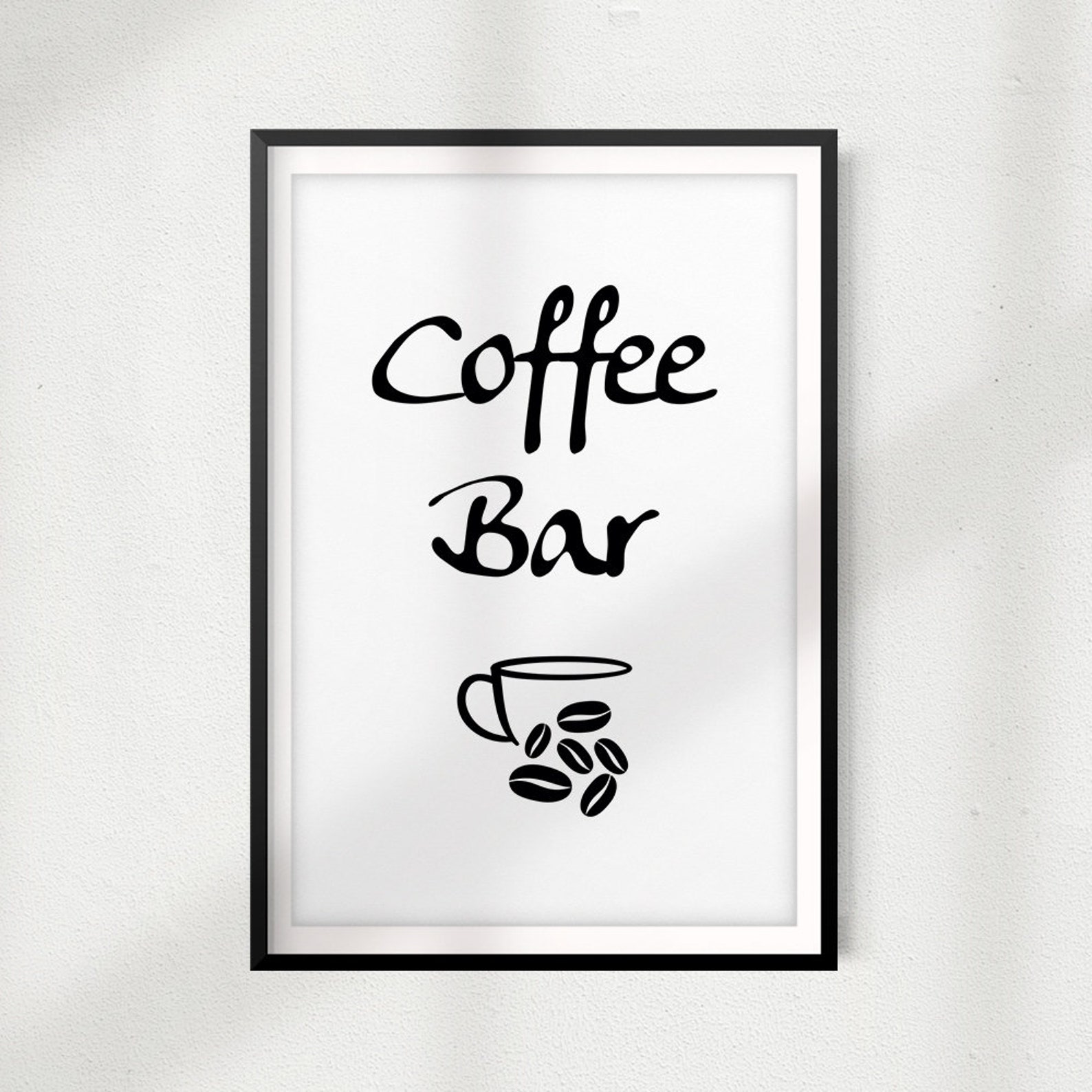 Coffee Bar UNFRAMED Print Coffee Decor Wall Art | Etsy