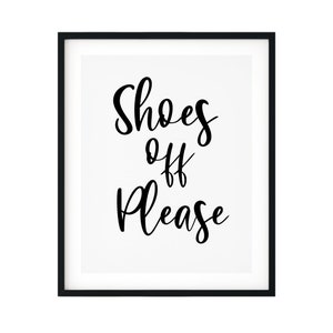 Shoes off Please UNFRAMED Print Business & Events Decor Wall Art - Etsy