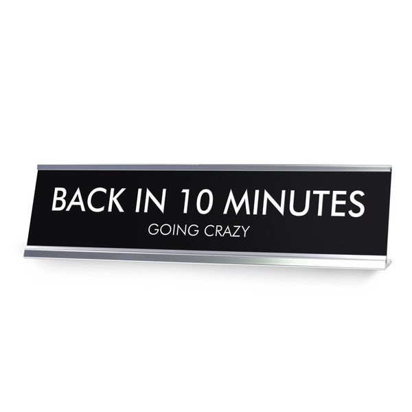 Back in Minutes Sign - Etsy