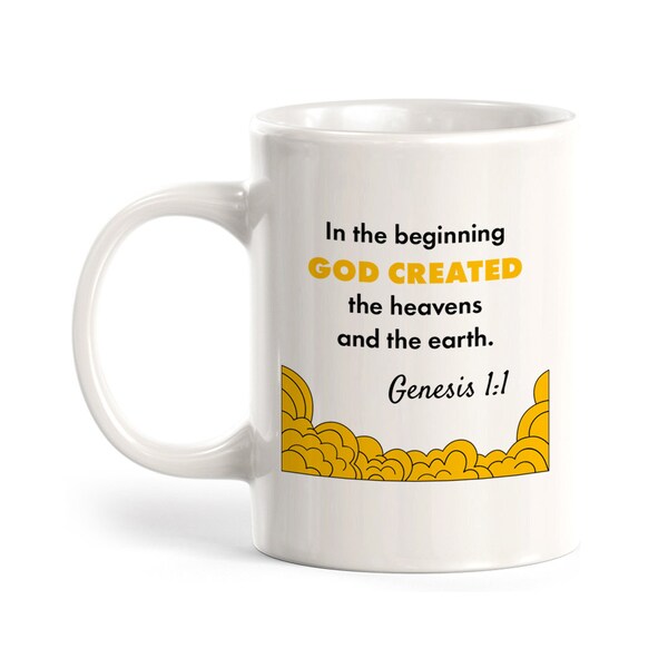 In the Beginning God Created the Heavens and the Earth - Etsy