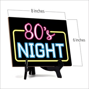 Signs Bylita 80's Night Table Sign With Acrylic Stand - Etsy