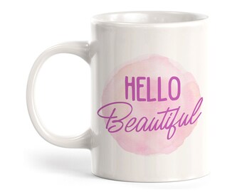 Hello Beautiful Coffee Mug - Etsy