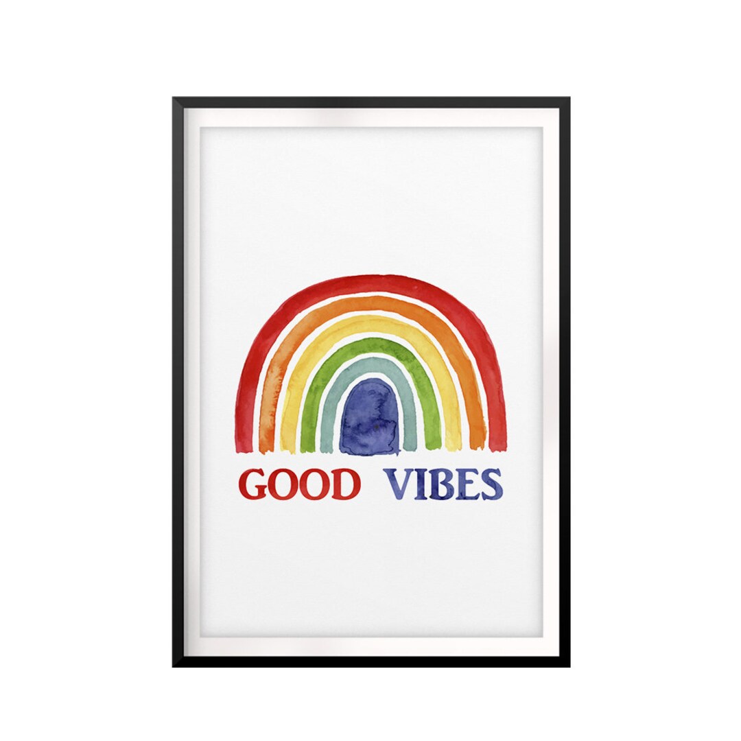 Good Vibes UNFRAMED Print Home Decor Wall Art - Etsy