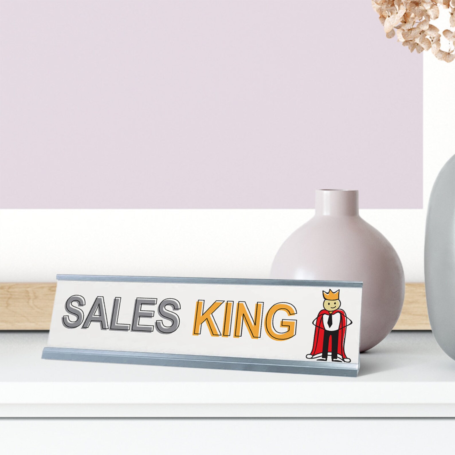 Sales King Stick People Desk Sign Novelty Nameplate 2 X - Etsy
