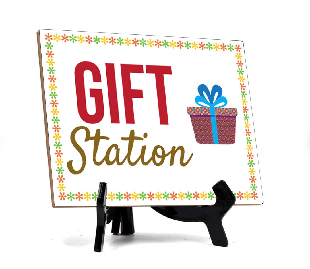 Signs Bylita Gift Station, Table Sign With Acrylic Stand 6x8 - Etsy