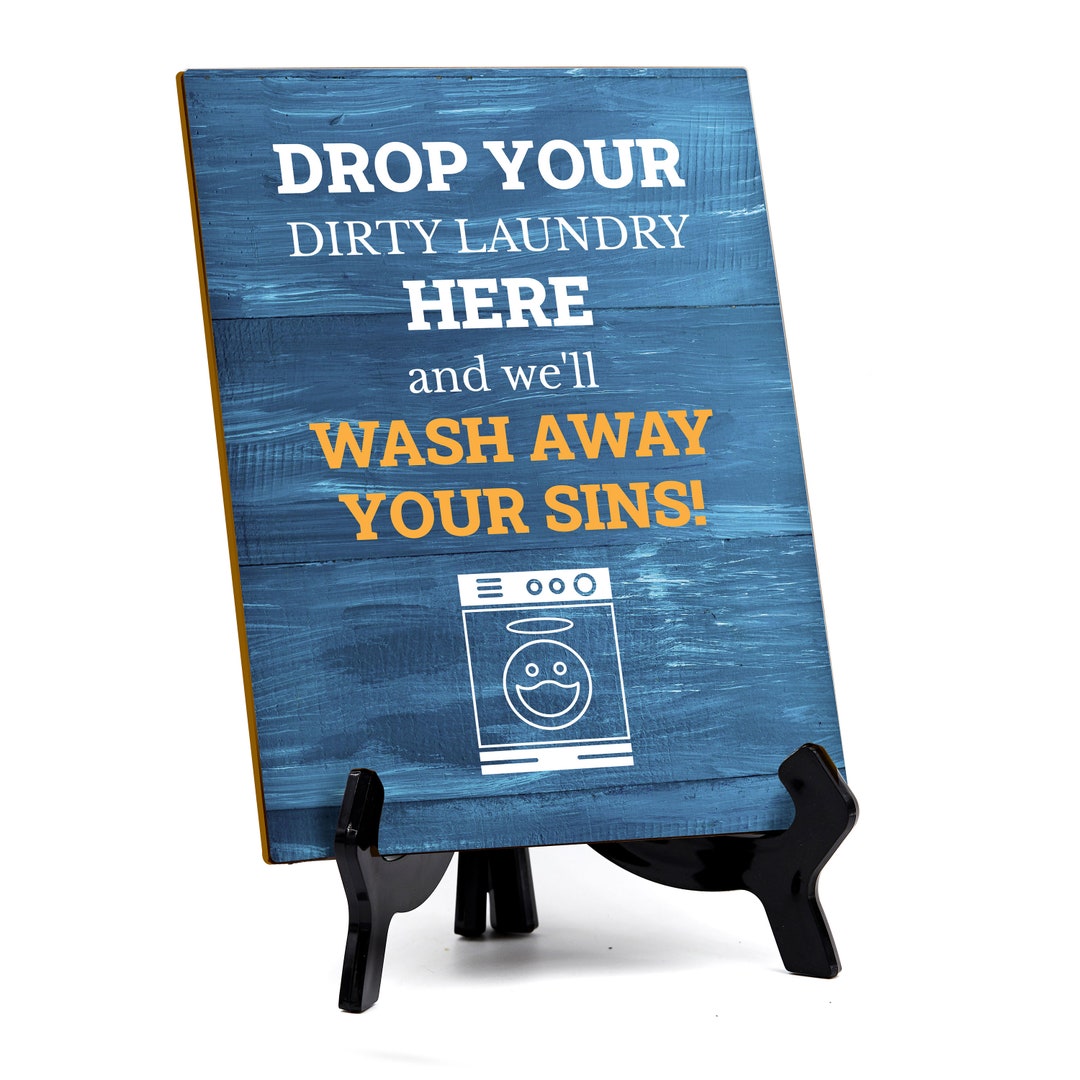 Signs Bylita Drop Your Dirty Laundry Here and We'll Wash - Etsy