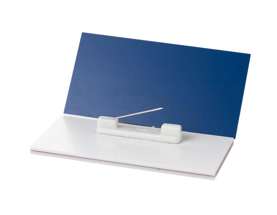 1 X 3 Name Tag / Badge Blanks With Pin 10 Pack blue - Etsy