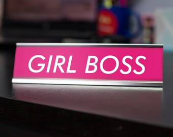 Girl Boss Desk Sign - Etsy