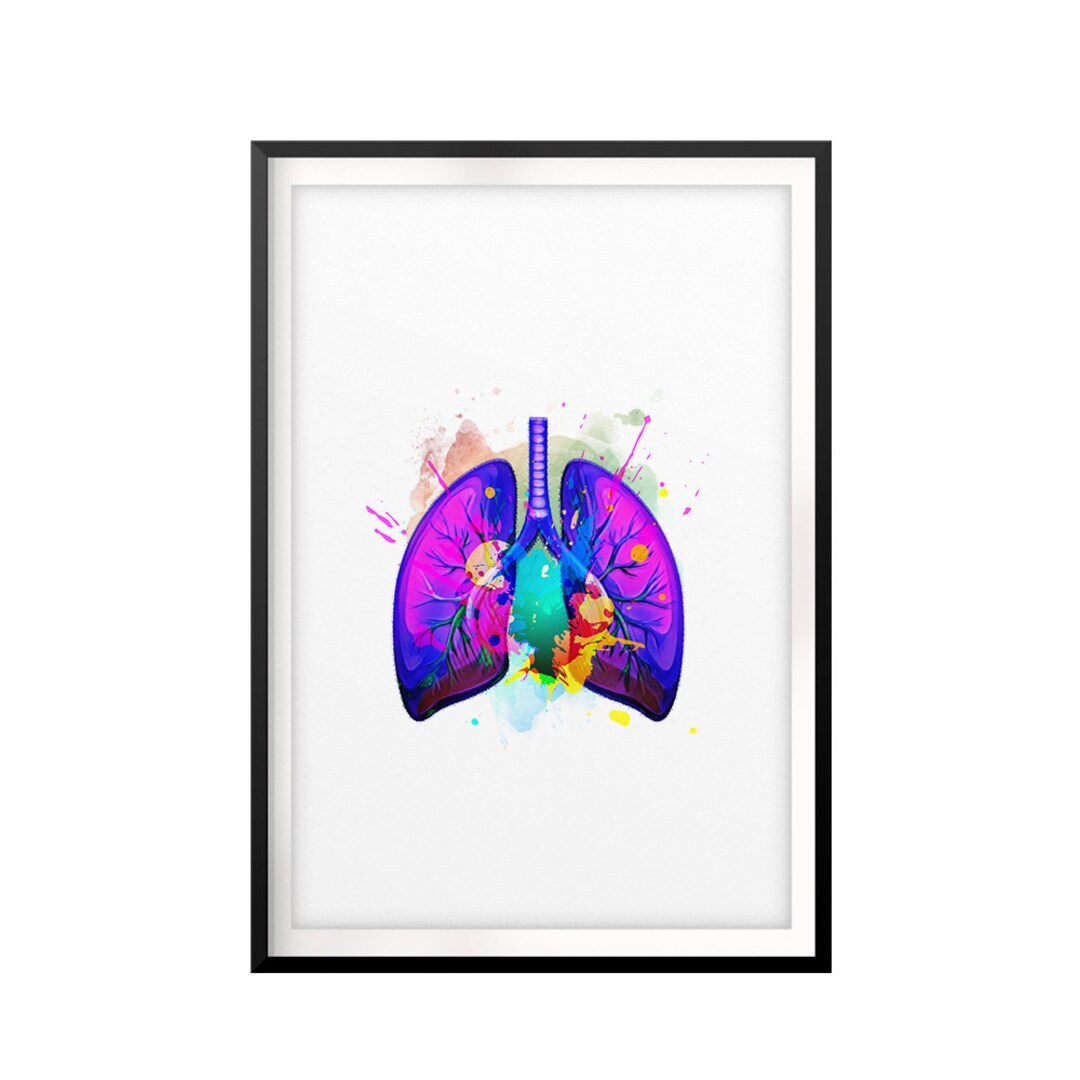 Neon Lungs UNFRAMED Print Anatomy Wall Art - Etsy