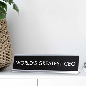 WORLD'S GREATEST CEO Novelty Desk Sign - Etsy