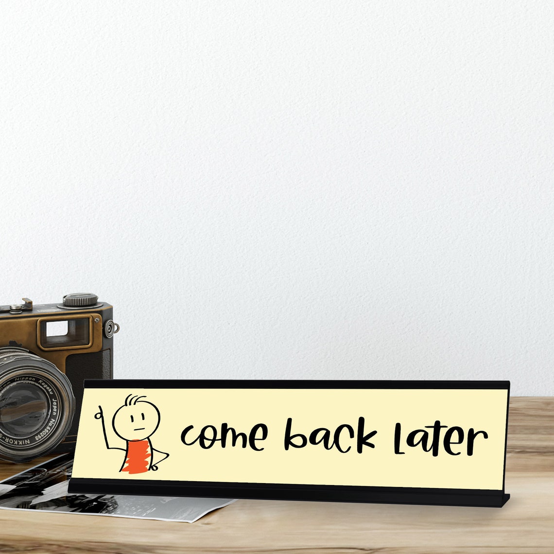 Come Back Later Stick People Desk Sign Novelty Nameplate 2 - Etsy