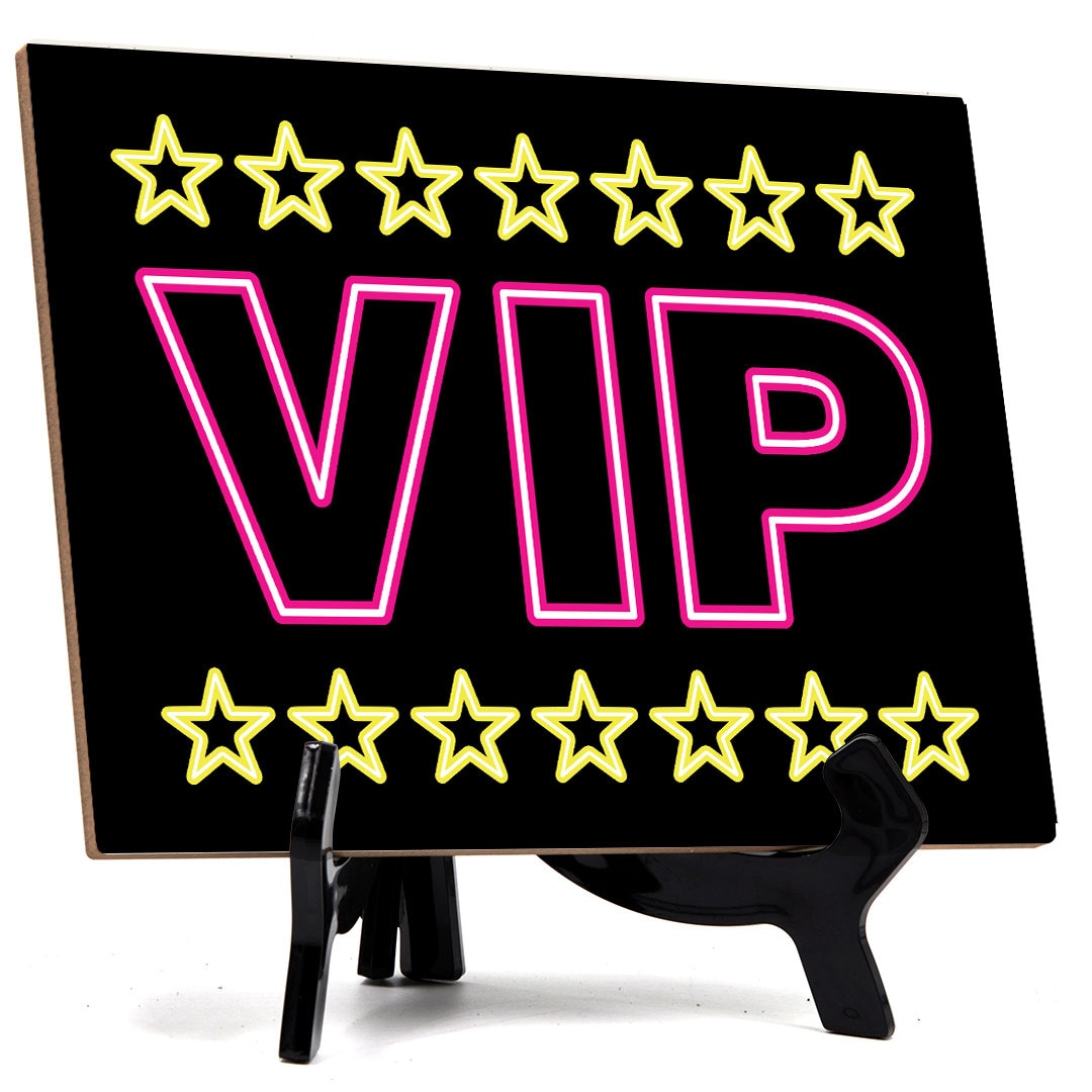 Signs Bylita VIP Table Sign With Acrylic Stand 6x8 - Etsy
