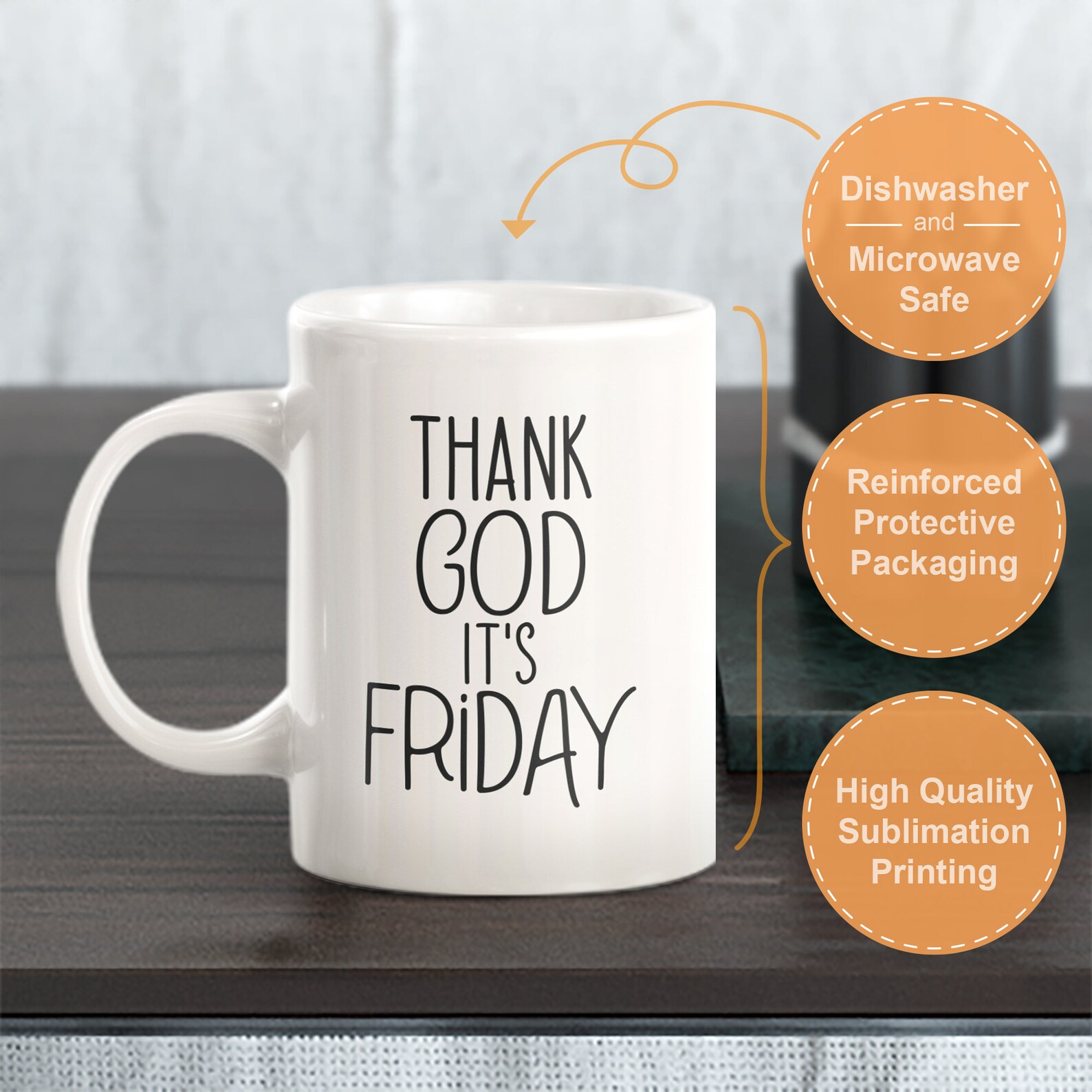 Thank God It's Friday Coffee Mug - Etsy