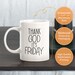 Thank God It's Friday Coffee Mug - Etsy