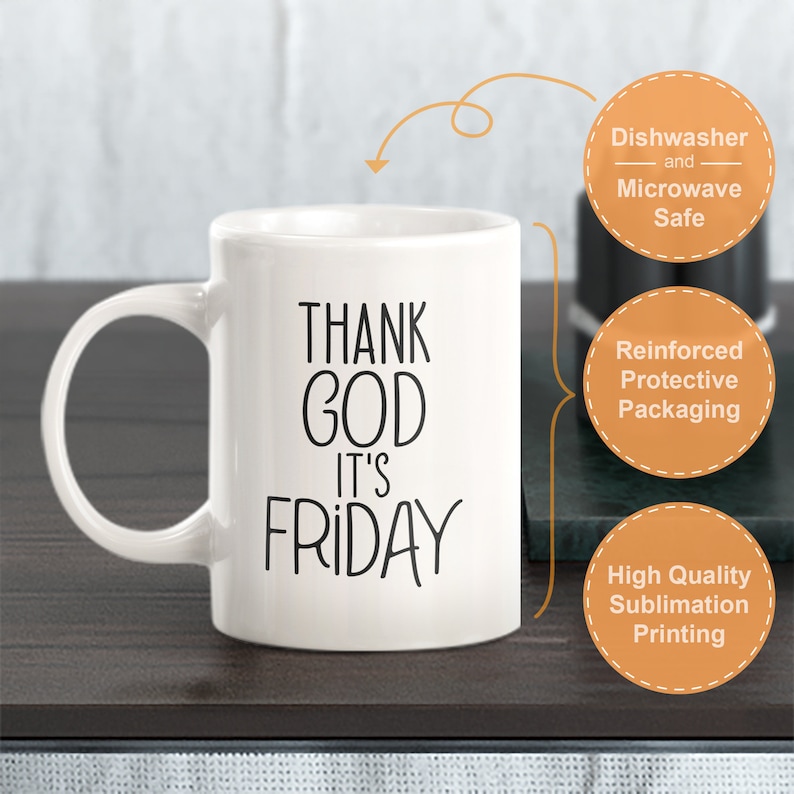 Thank God It's Friday Coffee Mug - Etsy